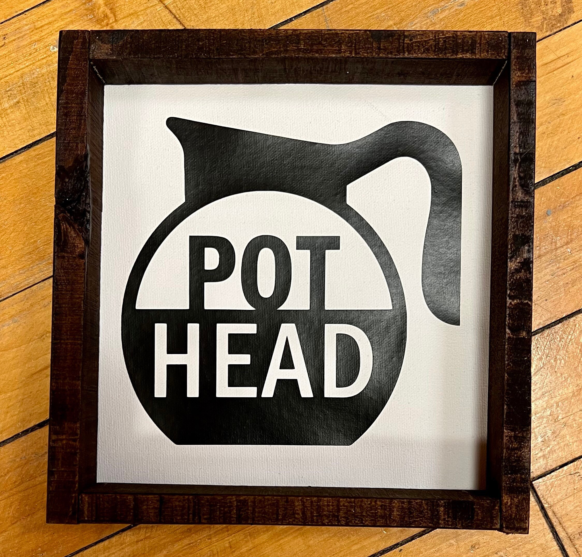 Pot Head Sign | Coffee Themed Gift | Coffee Themed Decor | Coffee Bar ...