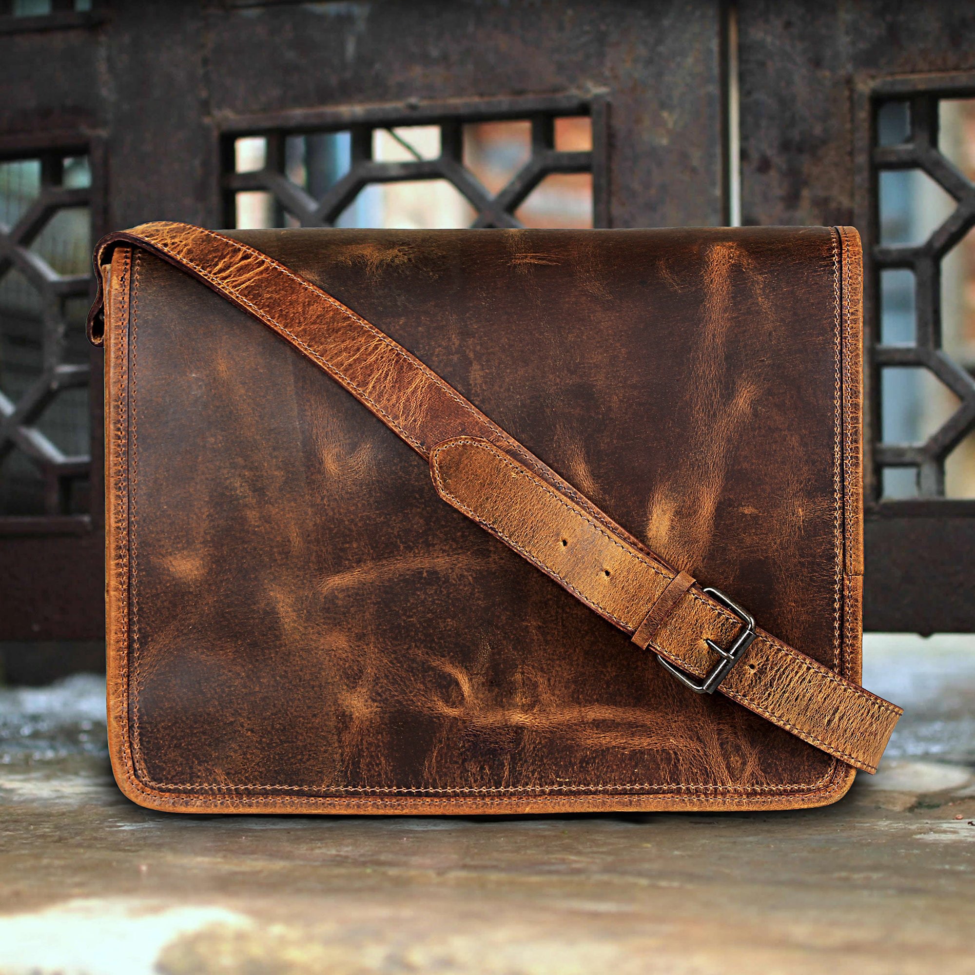 Classic Leather Laptop Bag | Etsy