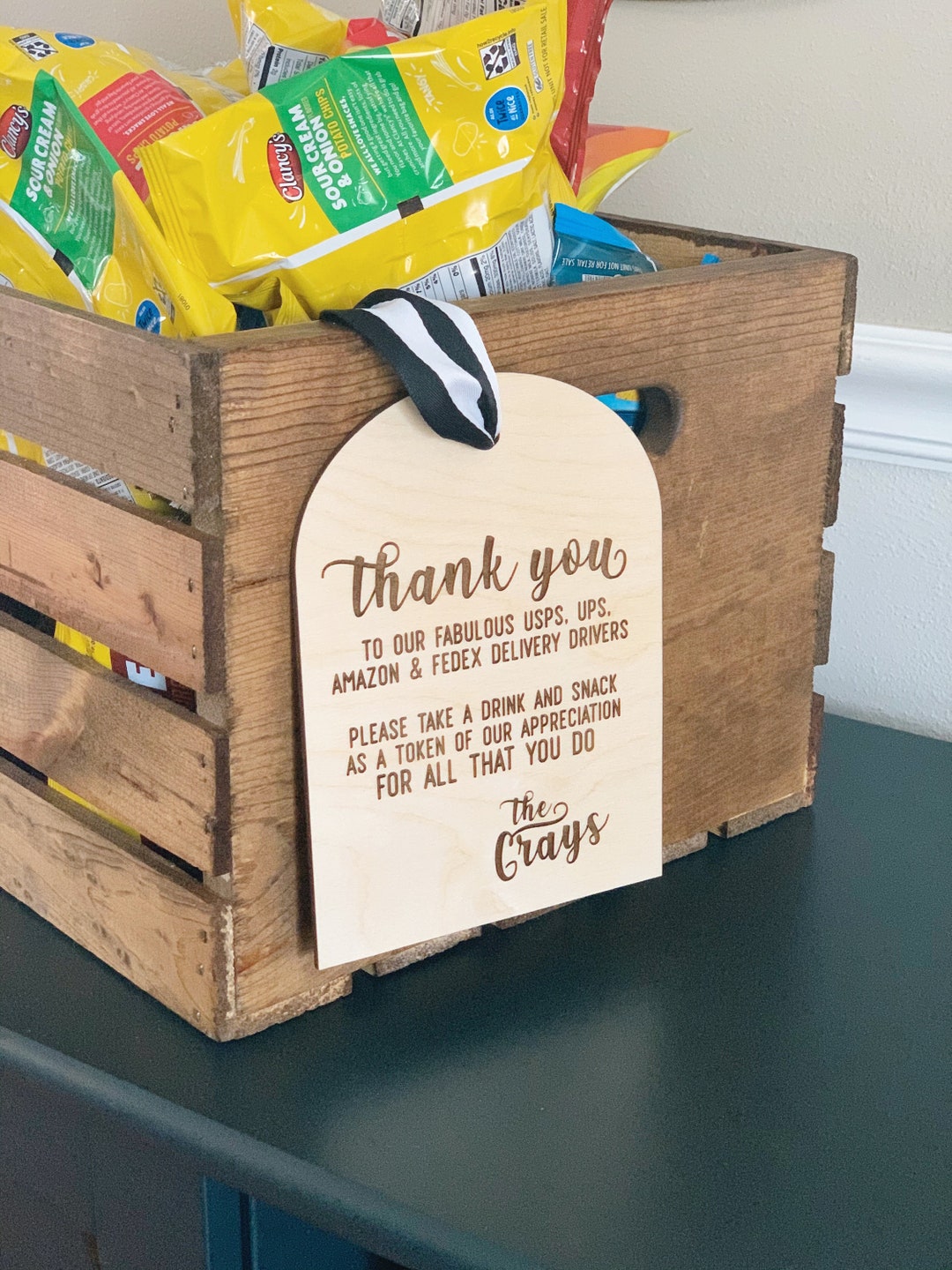 Customized Thank You Tag for Delivery Drivers - Etsy
