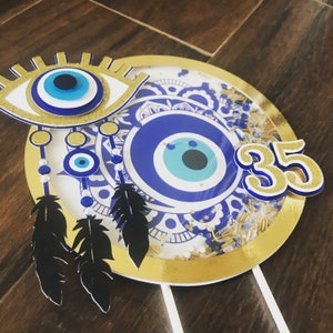 Evil Eye Shaker Cake Topper / Evil Eye Birthday Party Theme / Turkish ...