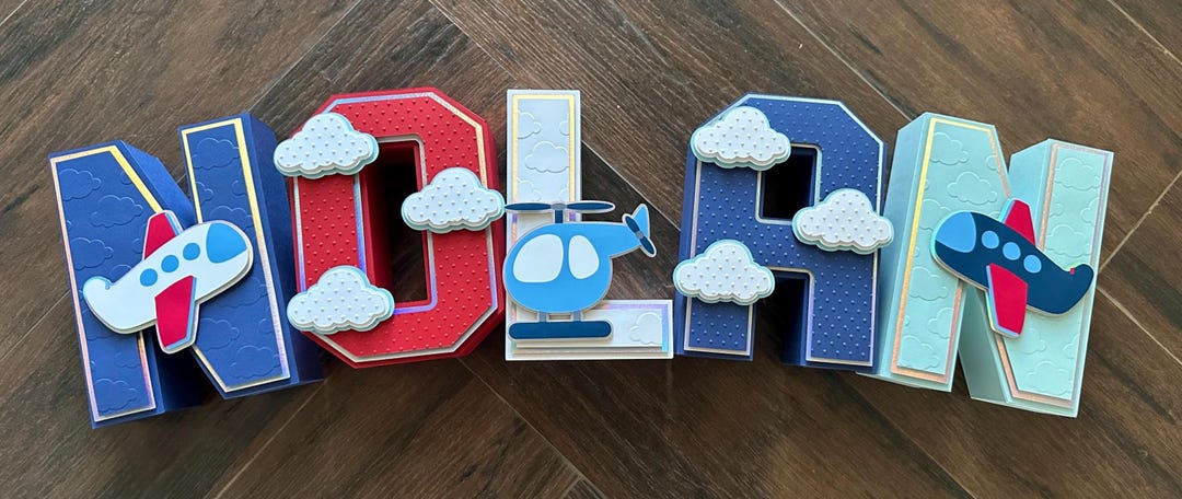 Airplane 3d Letters/ Airplane or Helicopter Birthday Party Theme ...
