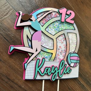 Volleyball 3D Shaker Cake Topper / Volleyball Birthday Party Theme ...