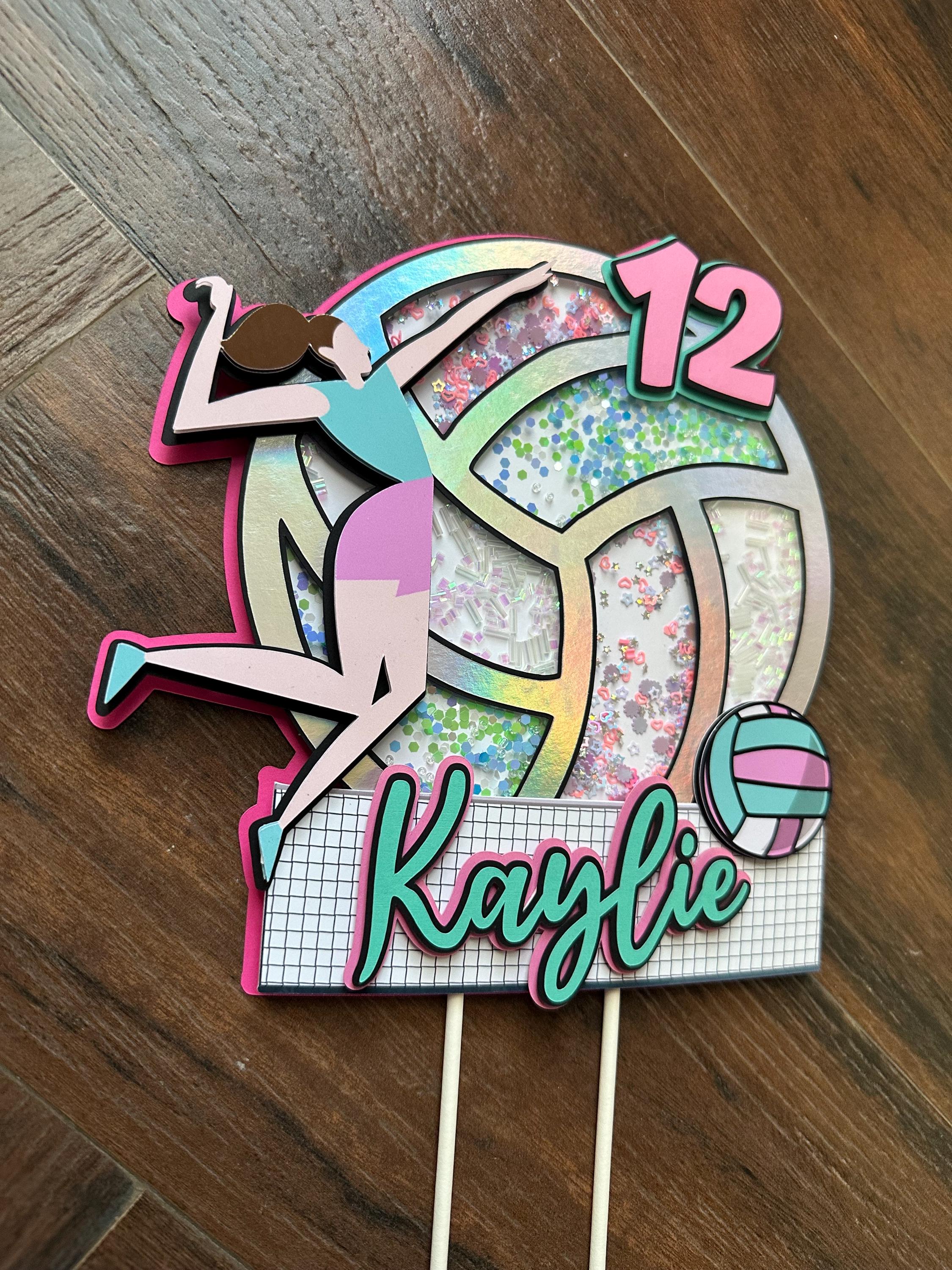 Volleyball 3D Shaker Cake Topper / Volleyball Birthday Party Theme ...