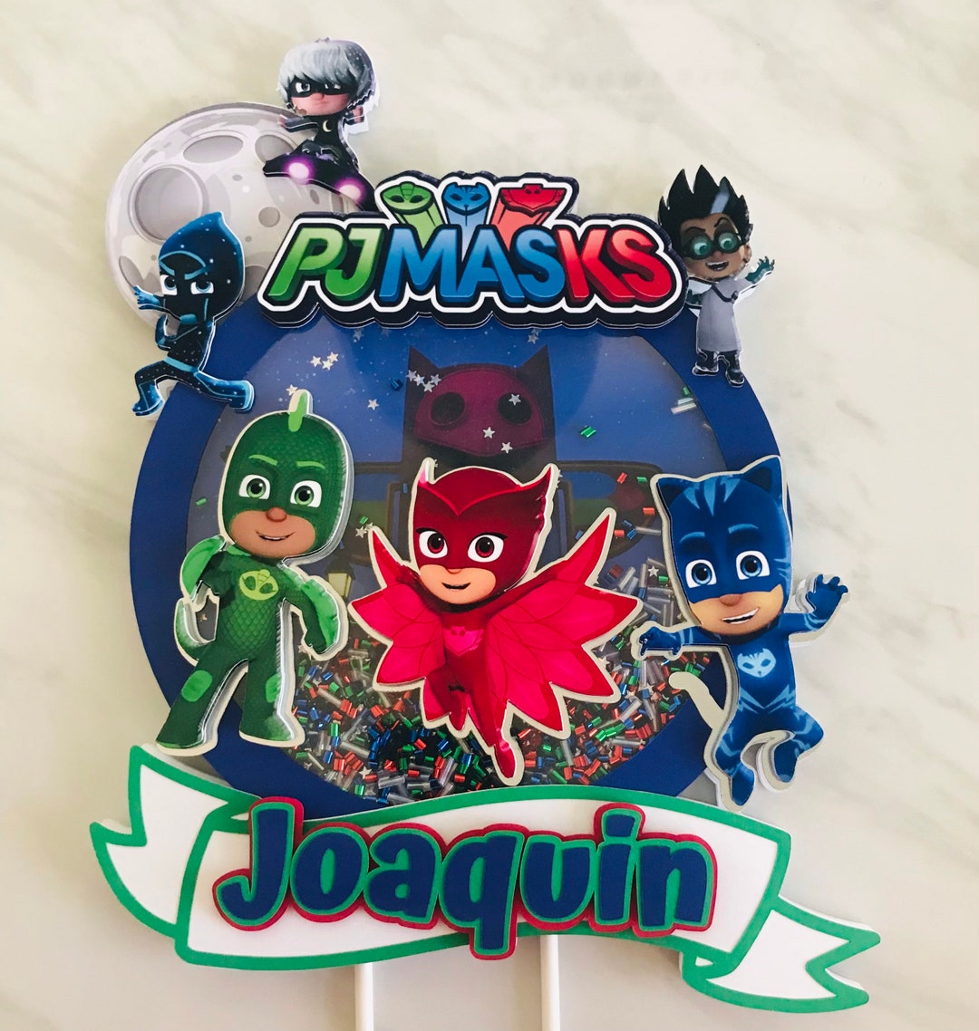 Pj Masks Cake Topper / PJ Masks Shaker Cake Topper/ PJ Masks Birthday ...