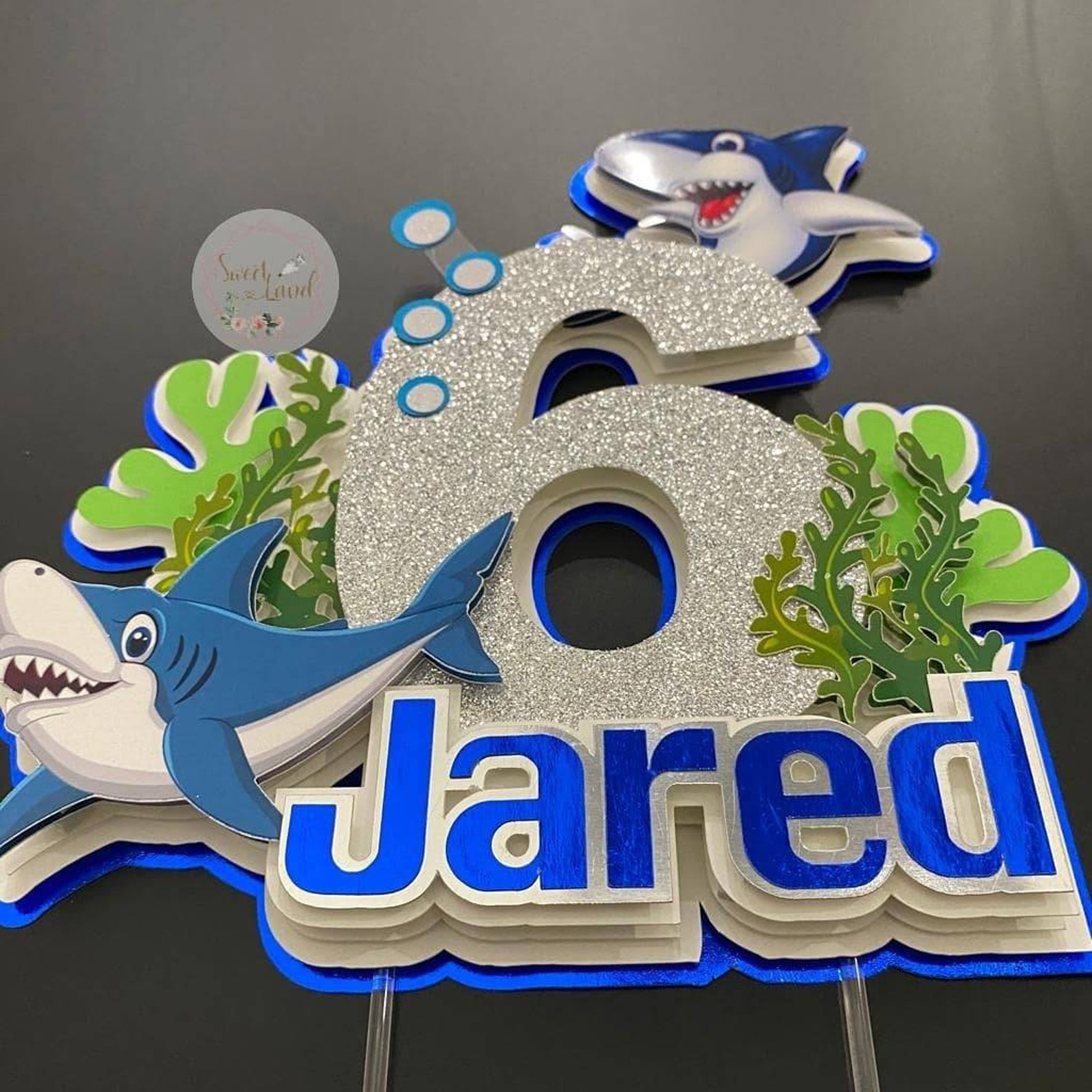 Shark 3d Cake Topper/ Shark Party Theme / Shark Topper / - Etsy