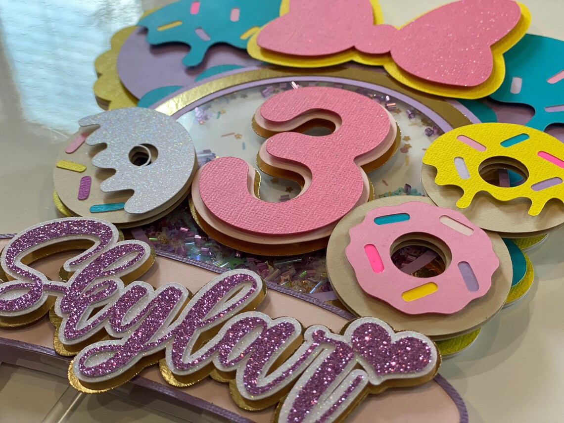 Minnie Mouse Donut Shaker Cake Topper / Minnie Donut Topper/ | Etsy