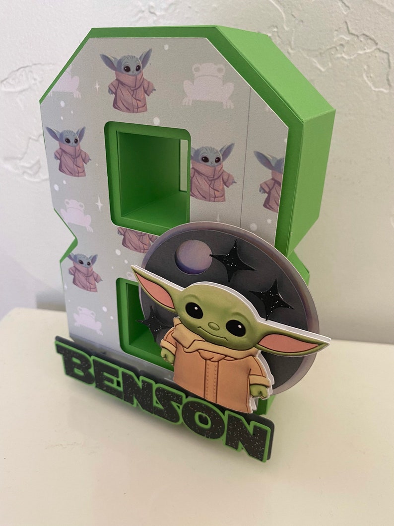 Baby Yoda 3d Letter/ Baby Yoda 3d Number/ Baby Yoda Party - Etsy