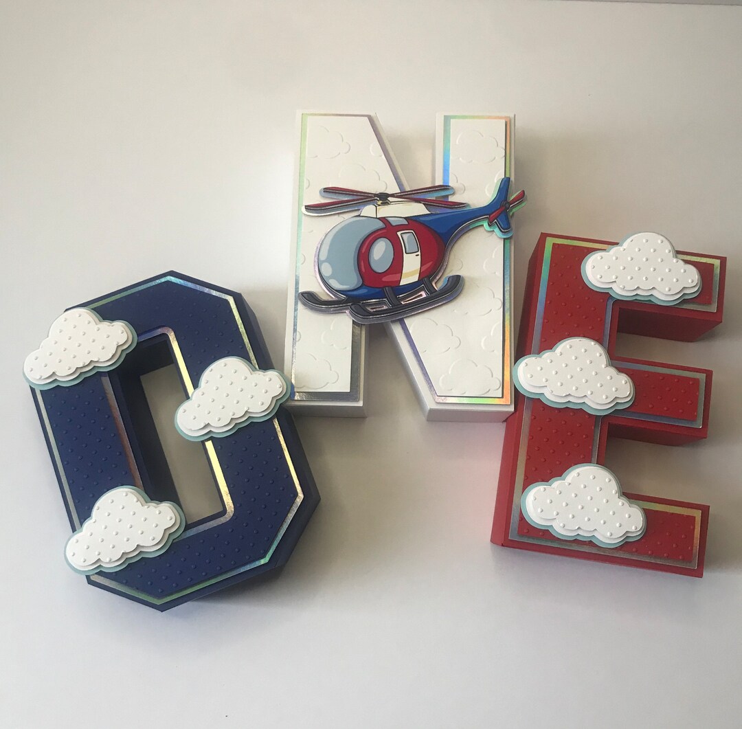 Airplane 3d Letters/ Airplane or Helicopter Birthday Party Theme ...