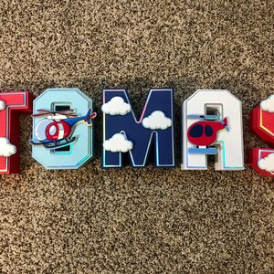 Airplane 3d Letters/ Airplane or Helicopter Birthday Party Theme ...