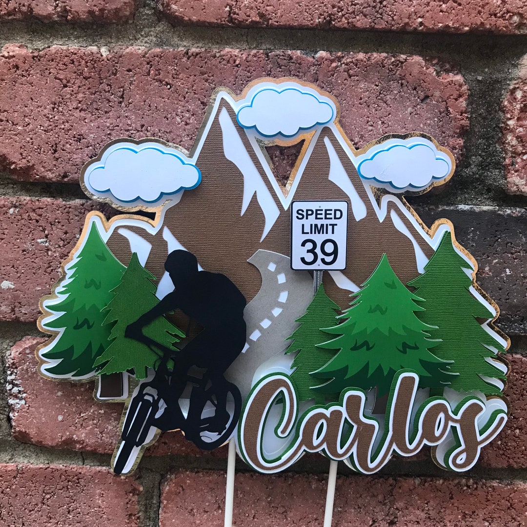Mountain Bike 3D Cake Topper / Bicycle Cake Topper/ Mountain Bike Party ...