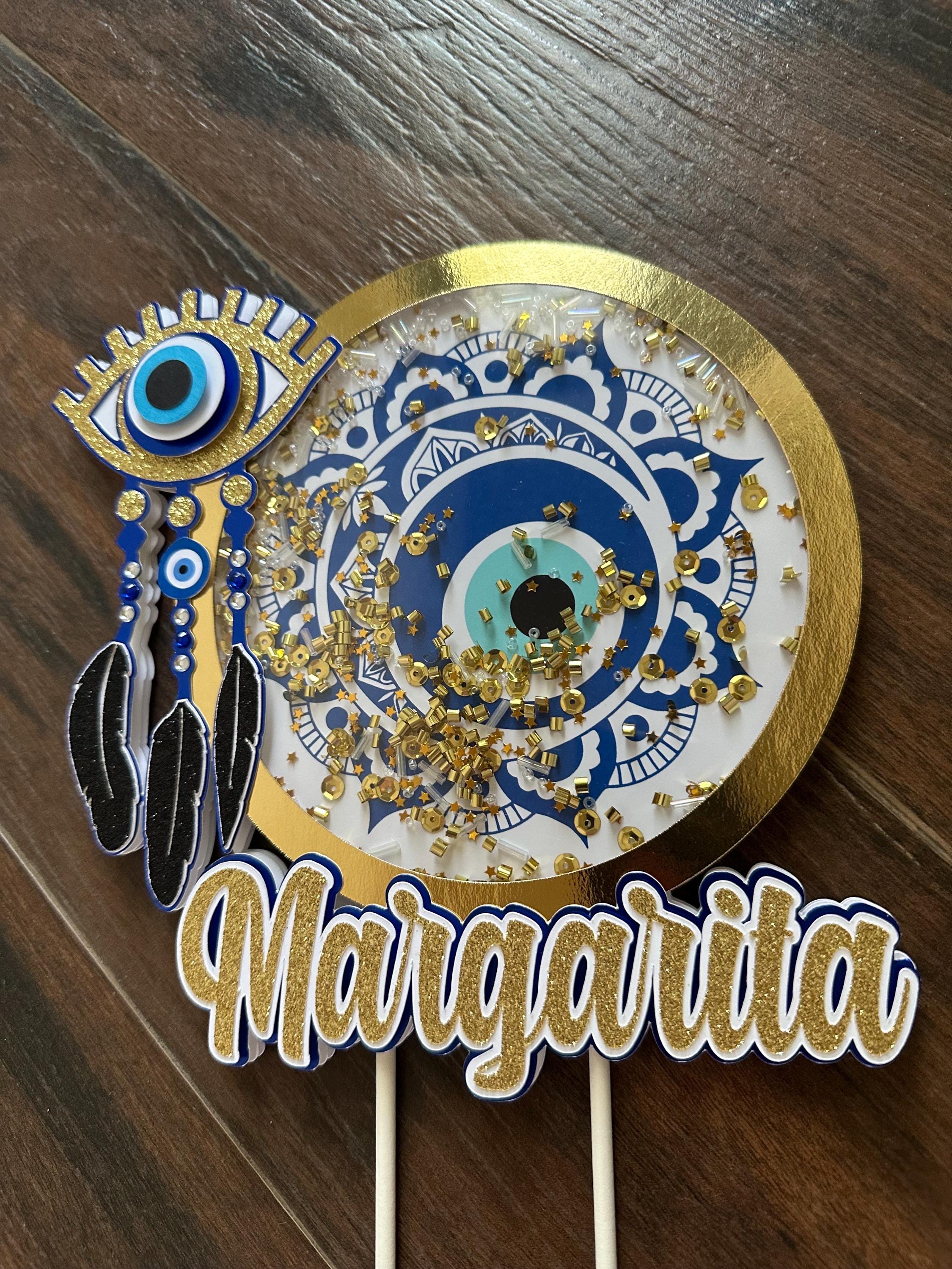 Evil Eye Shaker Cake Topper / Evil Eye Birthday Party Theme / Turkish ...