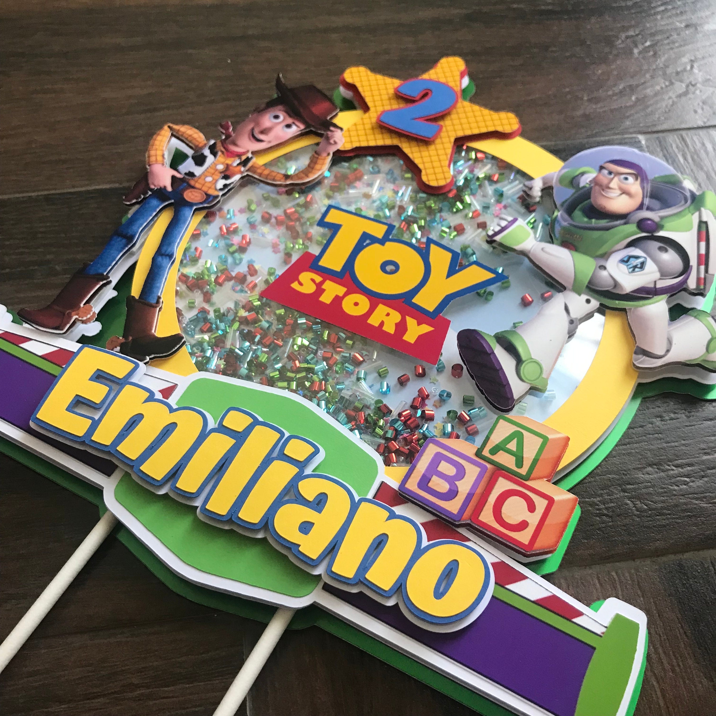 Toy Story 3D Shaker Cake Topper / Toy Story Birthday Party Theme ...