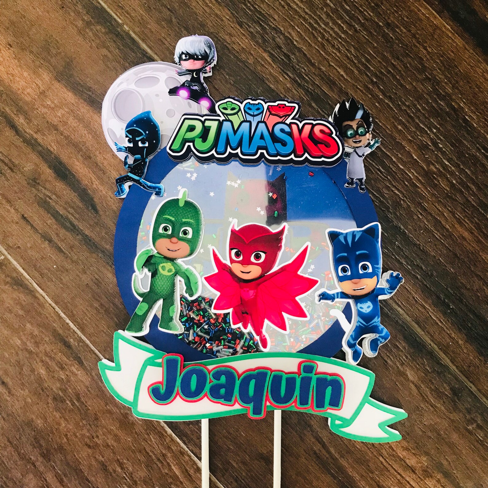 Pj Masks Cake Topper / PJ Masks Shaker Cake Topper/ PJ Masks - Etsy