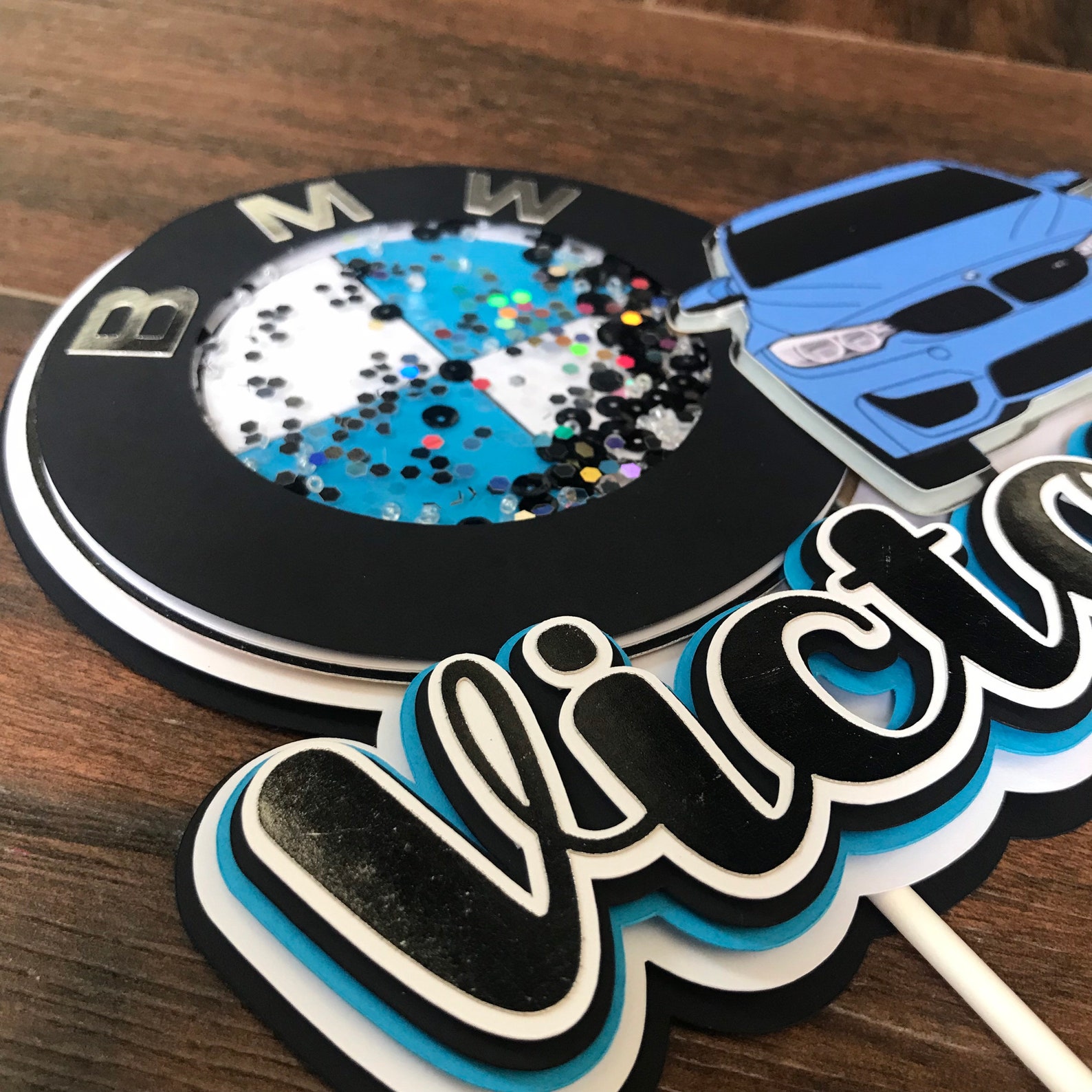 3D Shaker BMW Cake Topper/ Customized 3D Shaker Cake Topper/ - Etsy