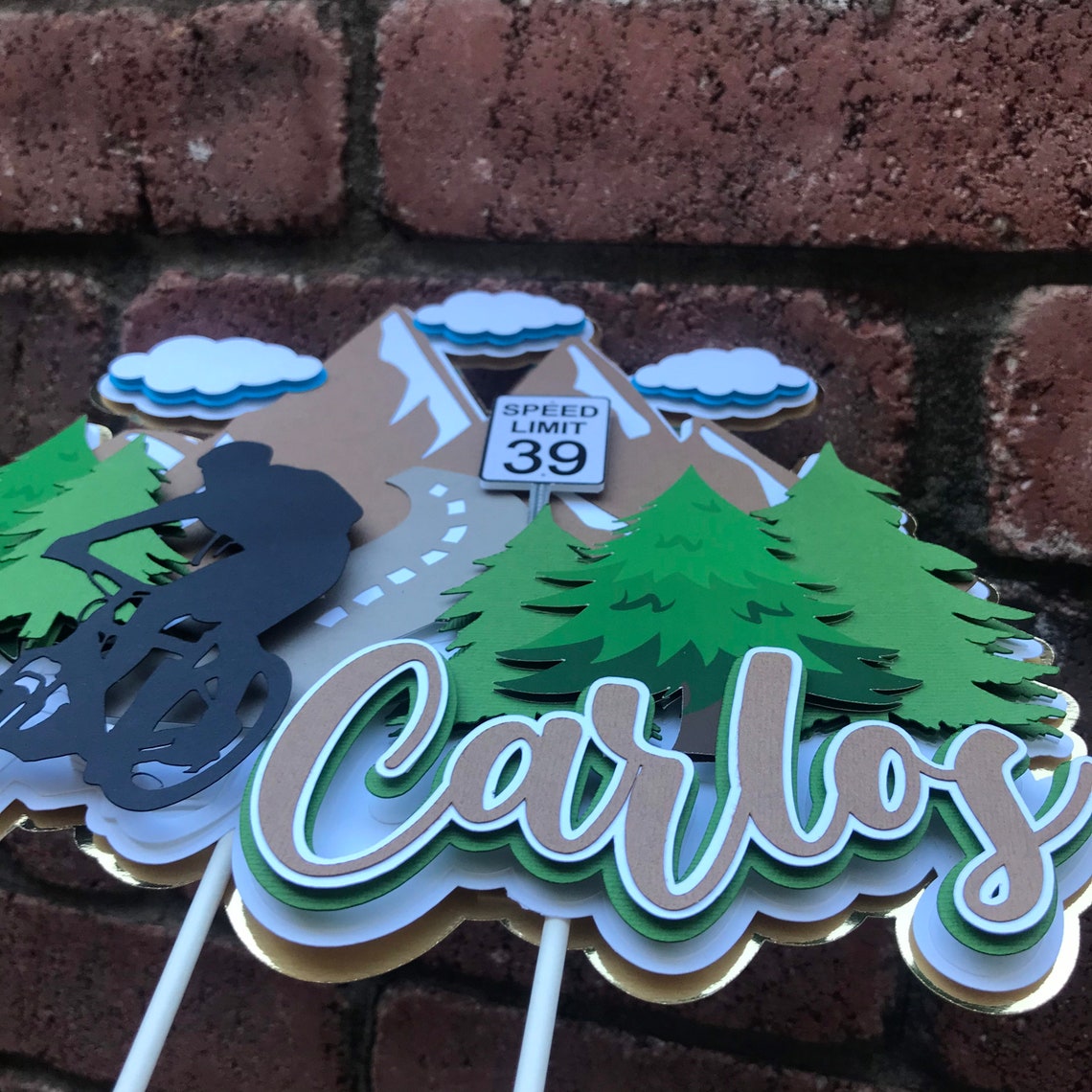 Mountain Bike 3D Cake Topper / Bicycle Cake Topper/ Mountain Bike Party ...