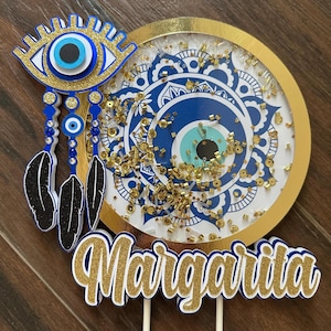 Evil Eye Shaker Cake Topper / Evil Eye Birthday Party Theme / Turkish ...