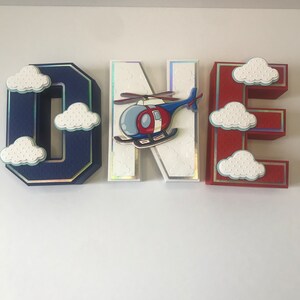 Airplane 3d Letters/ Airplane or Helicopter Birthday Party Theme ...