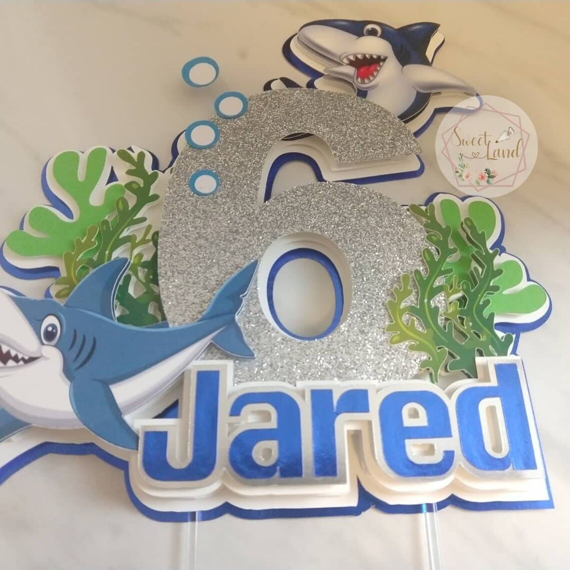 Shark 3d Cake Topper/ Shark Party Theme / Shark Topper / - Etsy