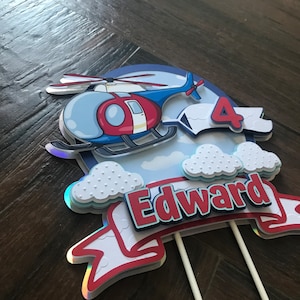 Airplane Cake Topper / Helicopter Cake Topper / Air Transportation ...