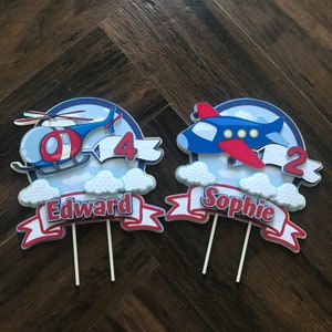 Airplane Cake Topper / Helicopter Cake Topper / Air Transportation ...