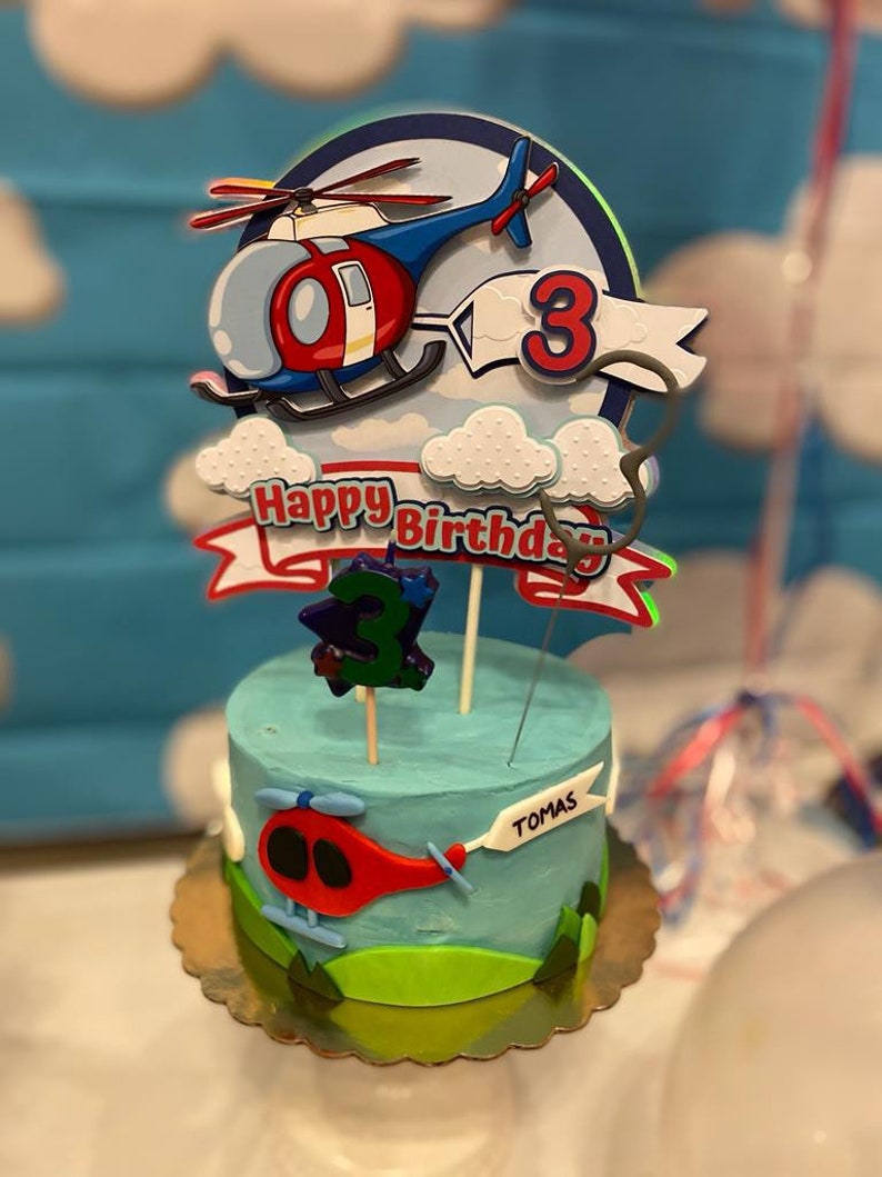 Airplane Cake Topper / Helicopter Cake Topper / Air | Etsy