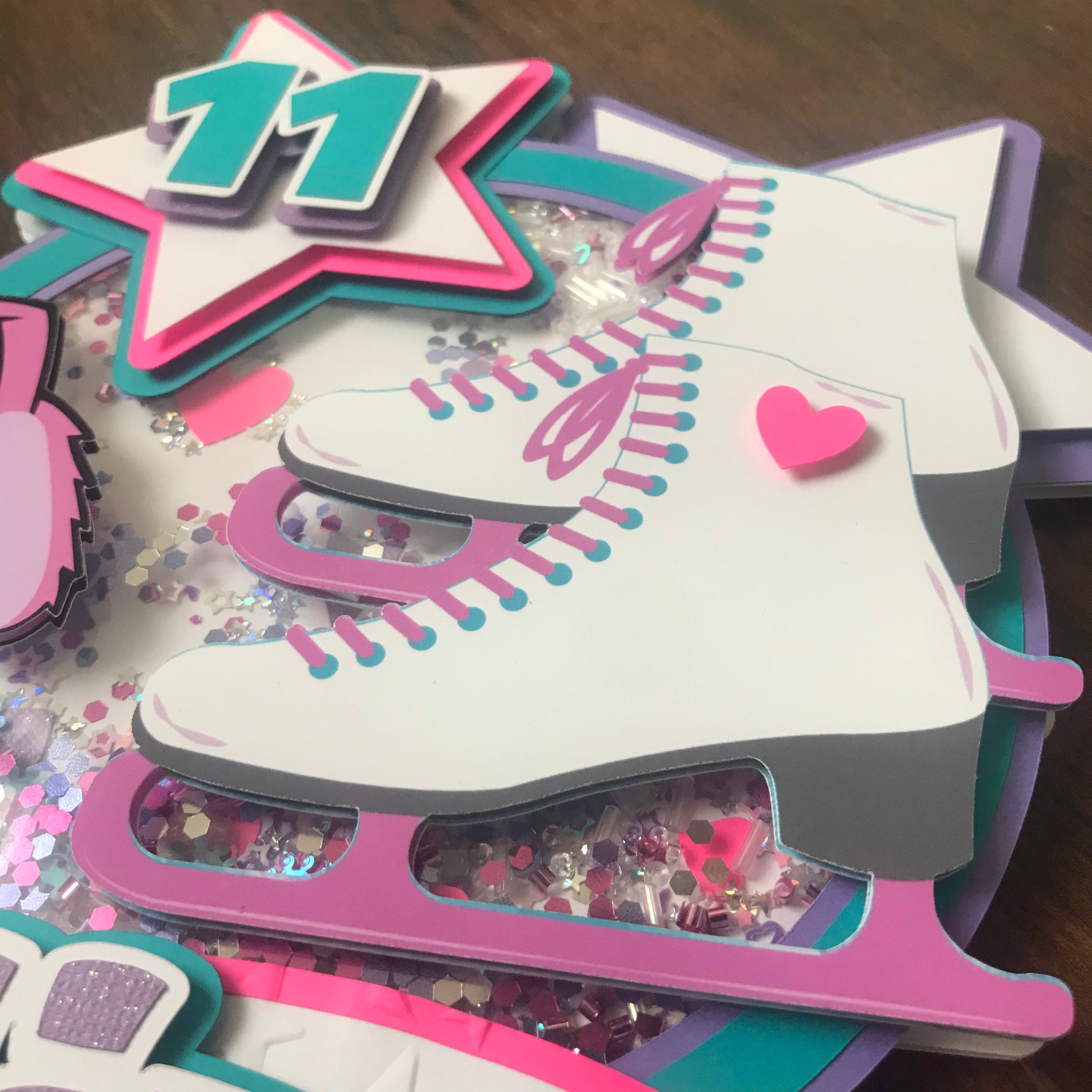 Ice Skate Cake Topper Shaker / Ice Skating Cake Topper / Ice Skate ...