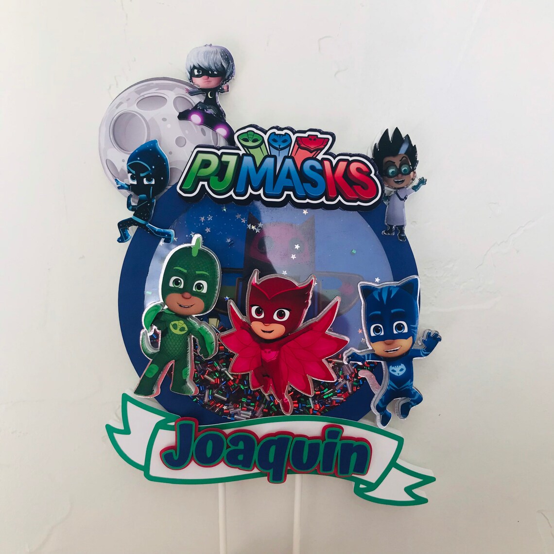 Pj Masks Cake Topper / PJ Masks Shaker Cake Topper/ PJ Masks - Etsy