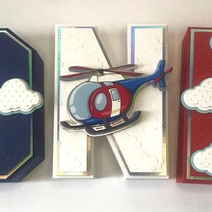 Airplane 3d Letters/ Airplane or Helicopter Birthday Party Theme ...