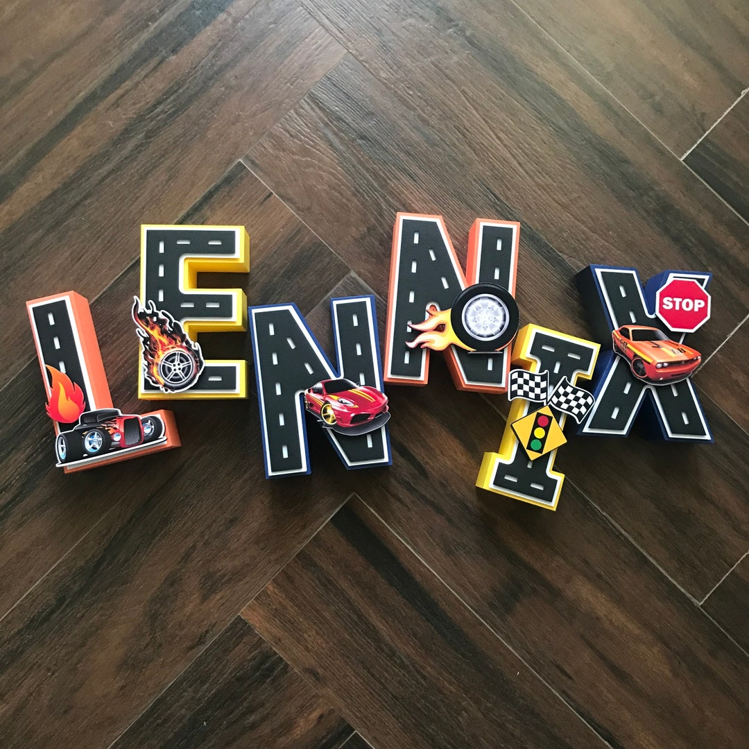 Race Car 3D Letter or Number / Race Car Birthday Party / Race Car Theme ...