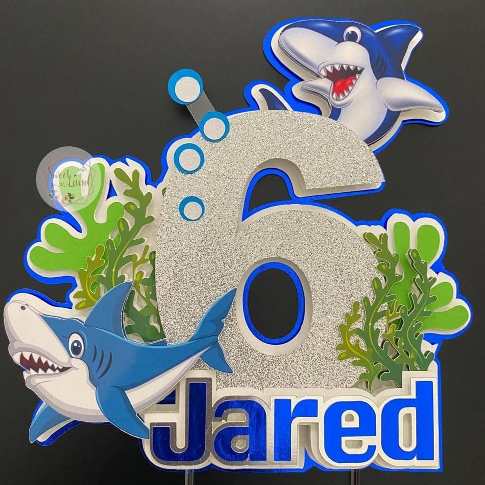 Shark 3d Cake Topper/ Shark Party Theme / Shark Topper / - Etsy