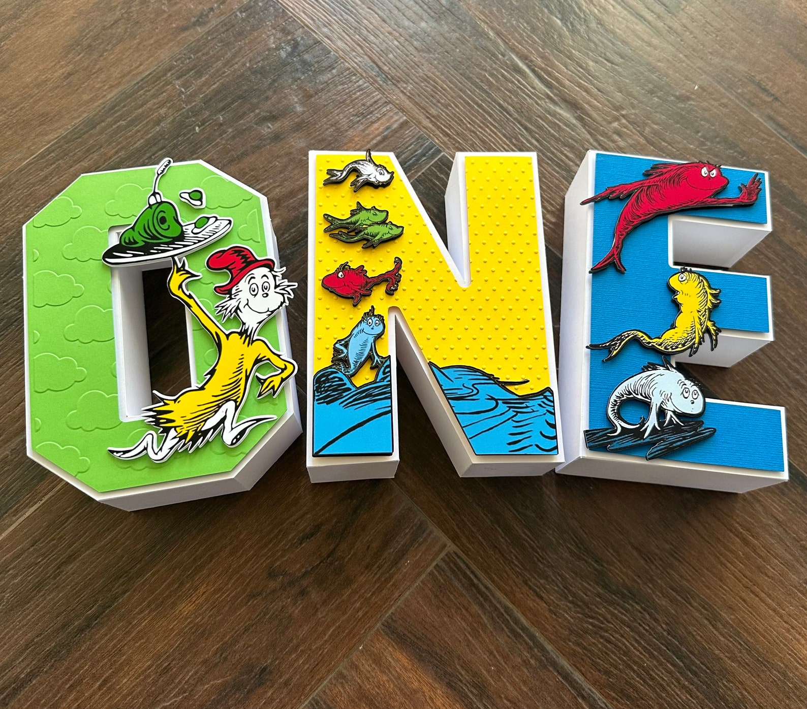 Seuss Inspired 3d Letters/ 3d Letters /seuss Birthday Party Theme - Etsy