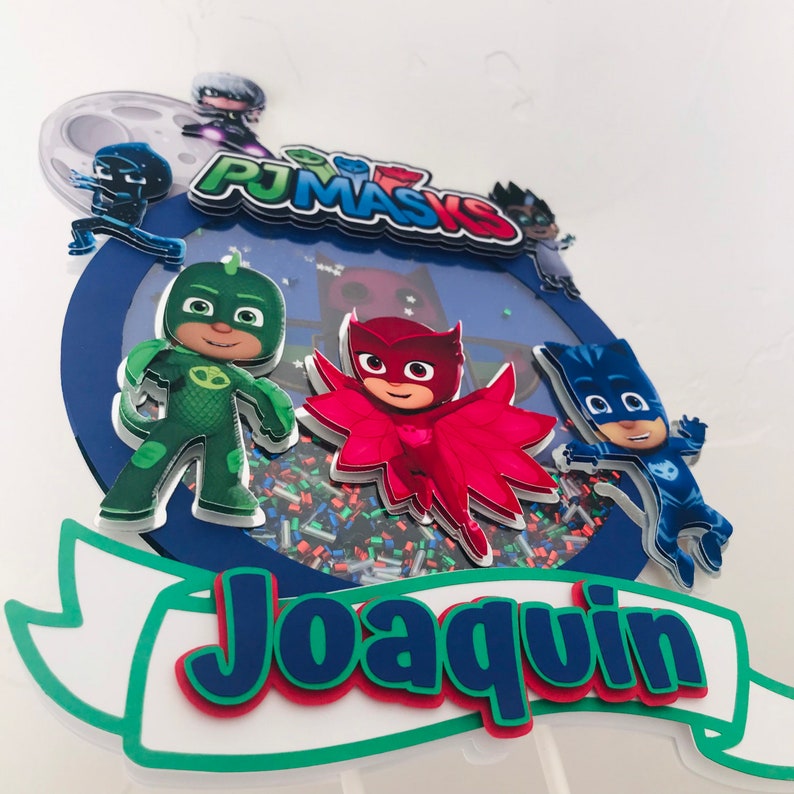 Pj Masks Cake Topper / PJ Masks Shaker Cake Topper/ PJ Masks Birthday ...
