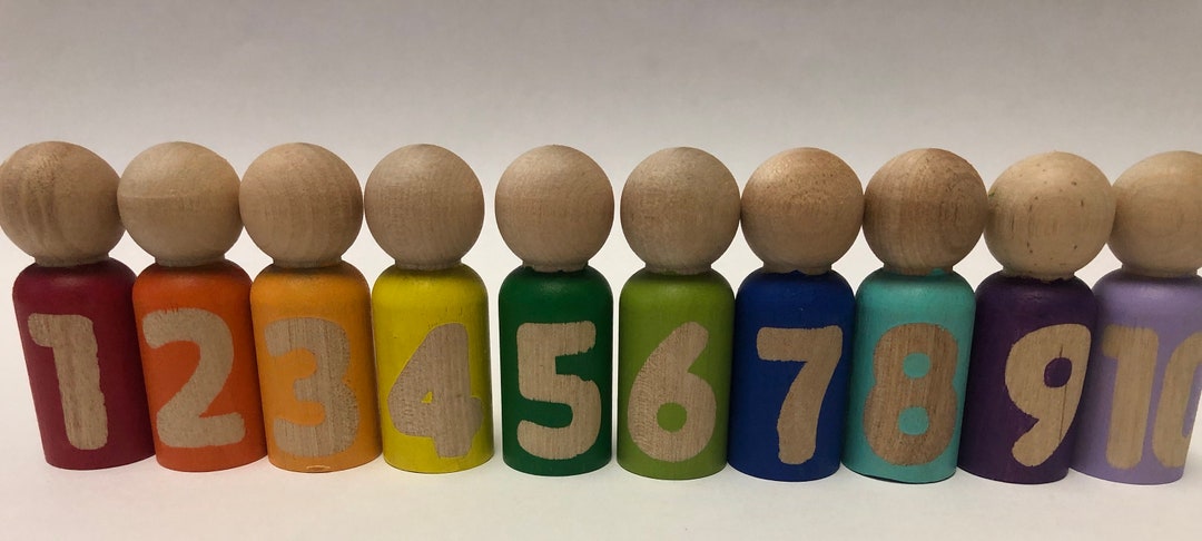 Number Peg Dolls - Etsy