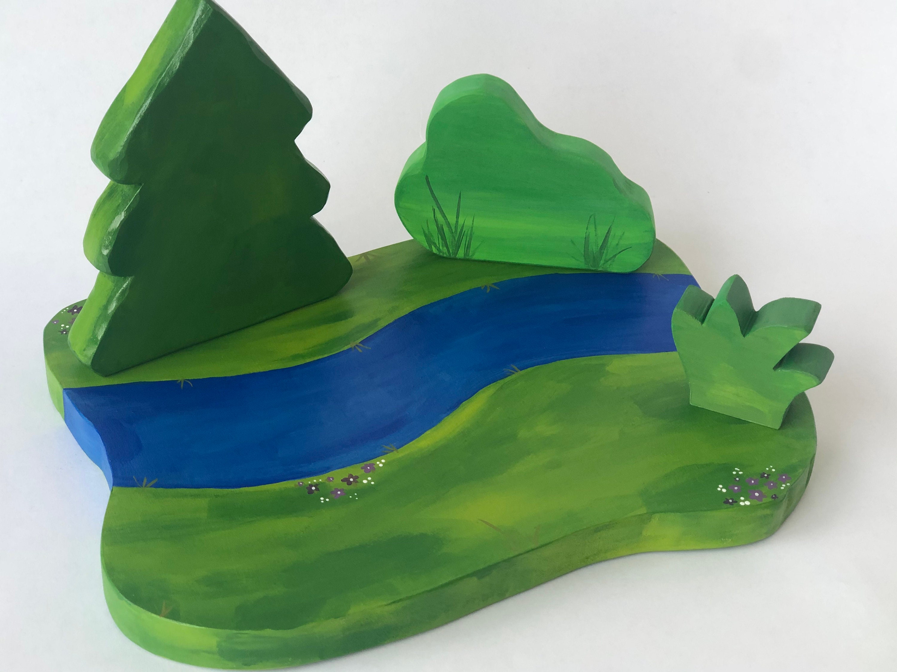 River Playscape Wooden Small World Play Playscape Open | Etsy