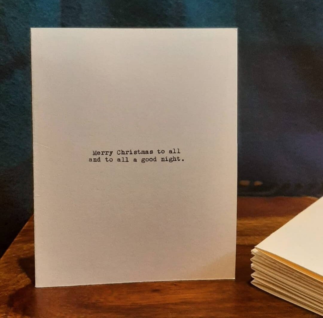Set of 5 CUSTOM Typewritten Holiday & Christmas Cards Typed - Etsy New ...