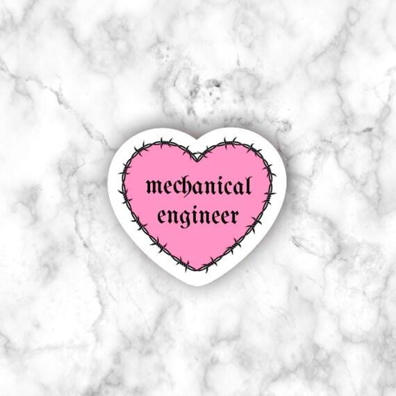 Mechanical Engineer Heart Sticker Waterproof & Scratchproof - Etsy