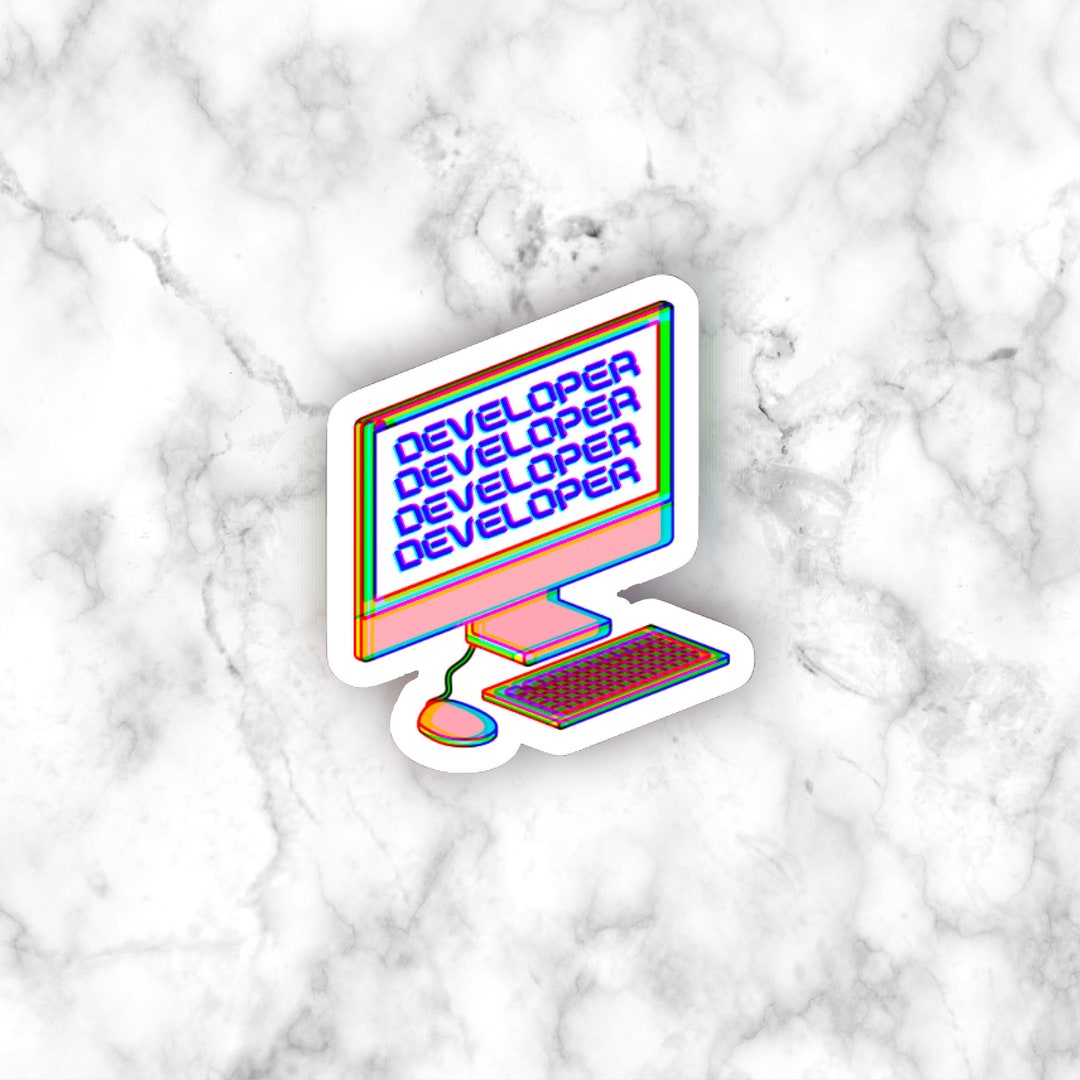 Retro Developer Sticker Waterproof & Scratchproof - Etsy