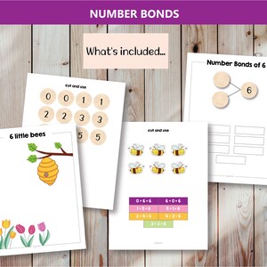Number Bonds of 6 Six Printables | Early Learning Math | Hands on ...