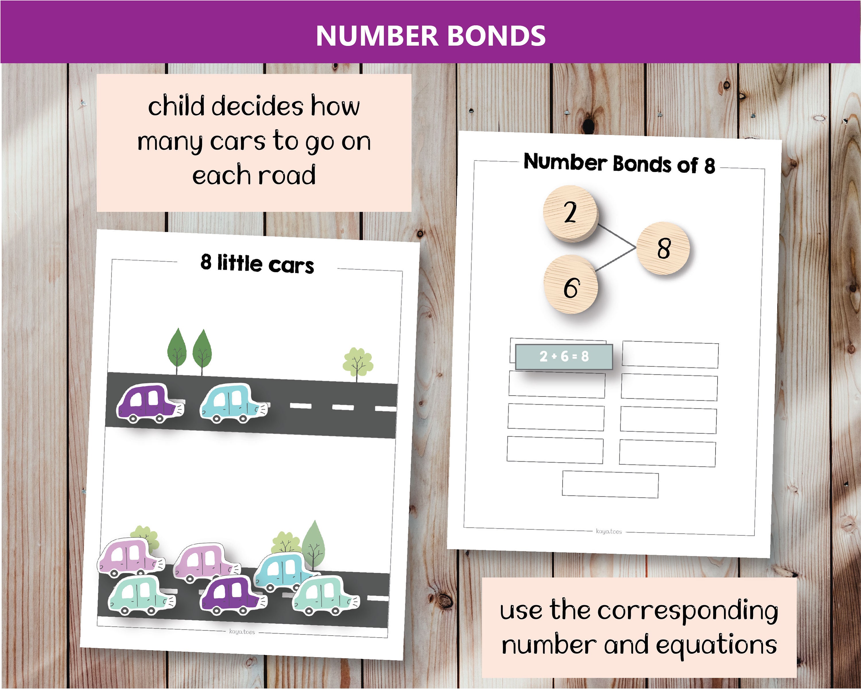 Number Bonds of 8 Eight Printables | Early Learning Math | Hands on ...