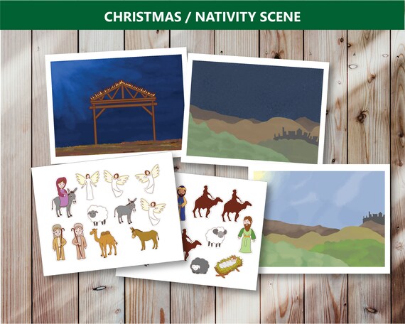 Nativity Scene Characters Cut Out