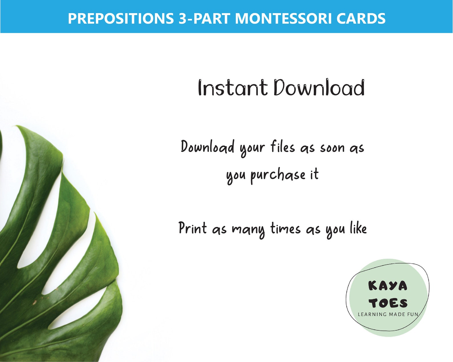 Prepositions 3-part Montessori Cards, Printable Positional Words ...
