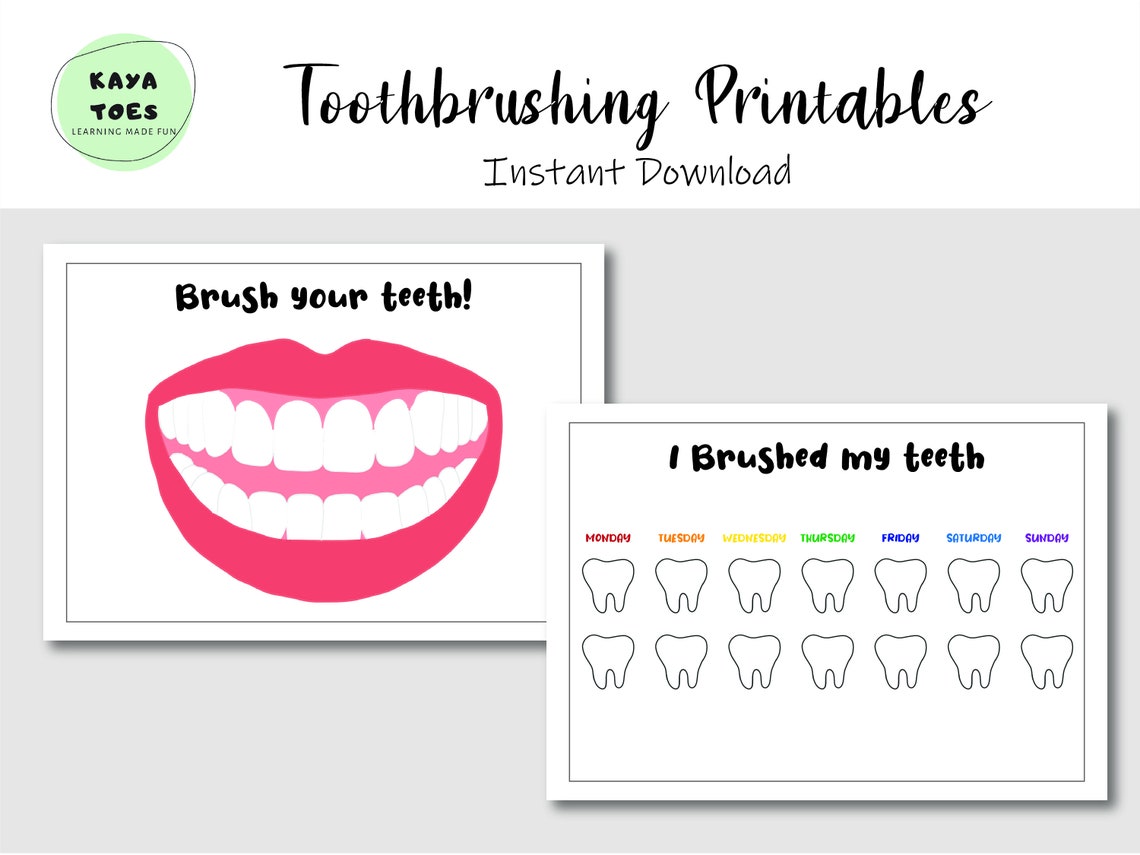Toothbrushing Activities Printables | Tooth Brushing Reward Chart ...