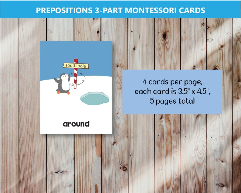 Prepositions 3-part Montessori Cards, Printable Positional Words ...