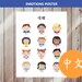 Chinese Emotions Poster Printables 情绪 Printable Feelings Educational ...
