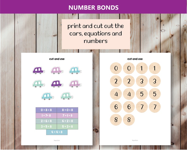 Number Bonds of 8 Eight Printables | Early Learning Math | Hands on ...
