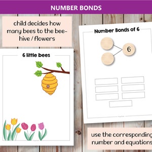 Number Bonds of 6 Six Printables | Early Learning Math | Hands on ...
