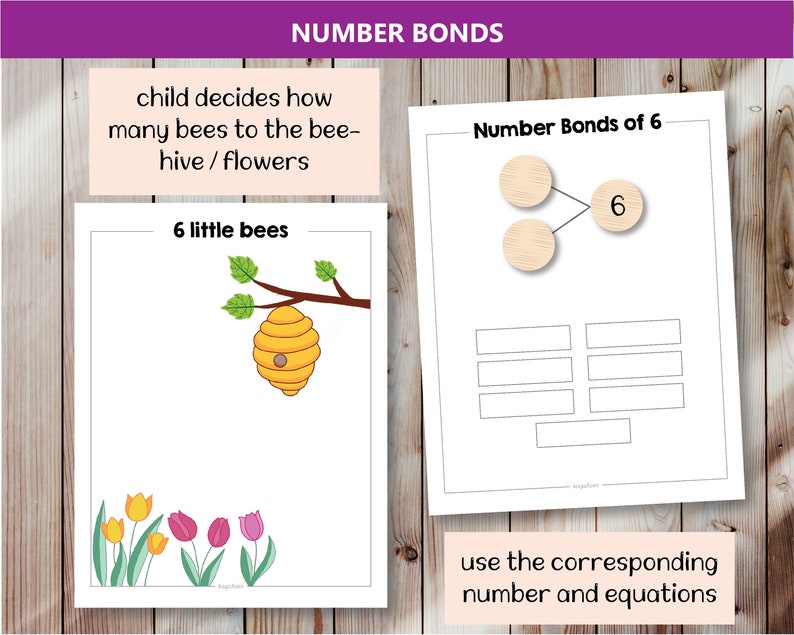 Number Bonds of 6 Six Printables | Early Learning Math | Hands on ...