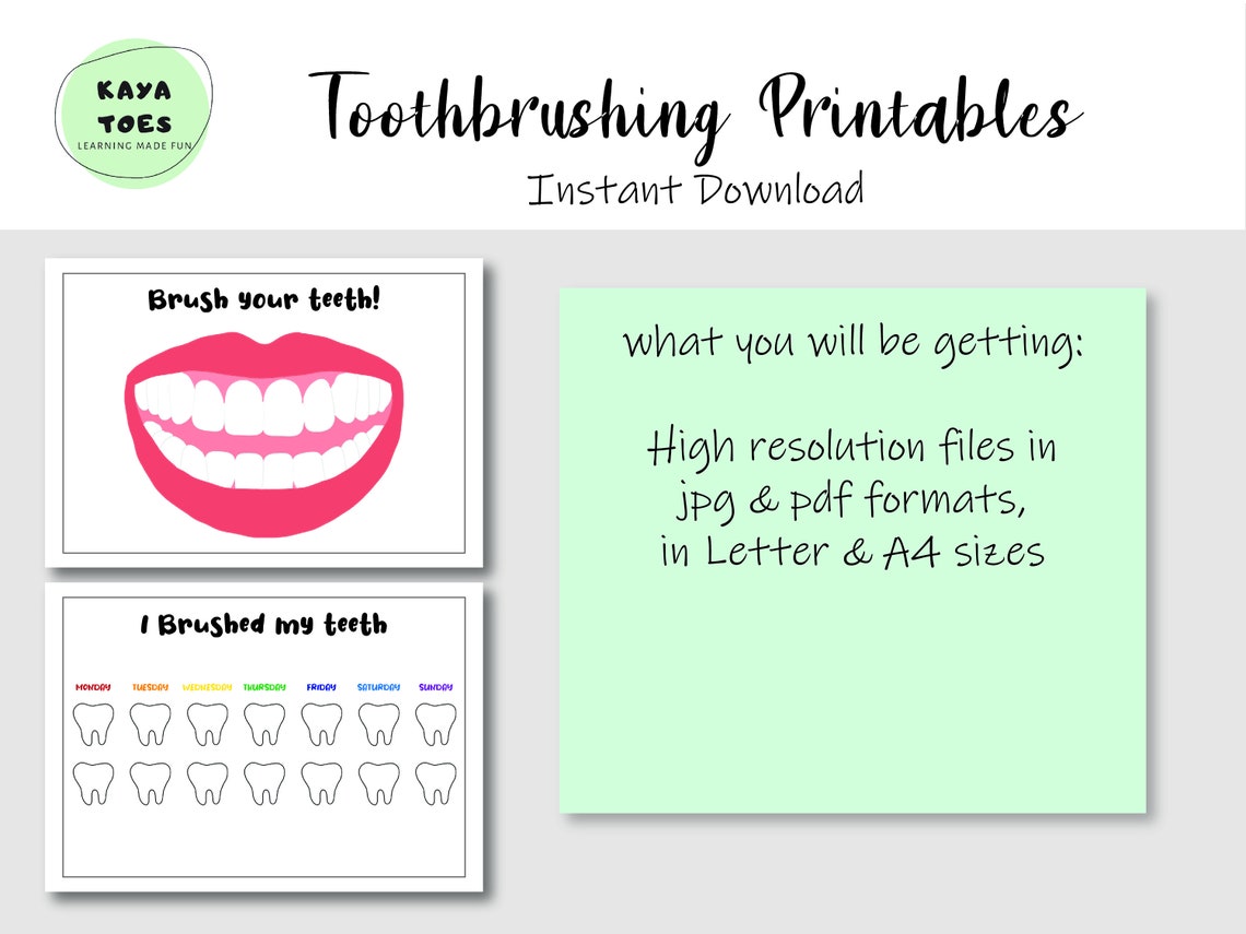 Toothbrushing Activities Printables | Tooth Brushing Reward Chart ...
