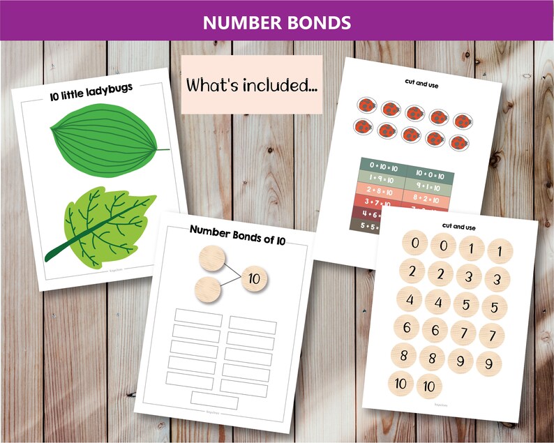 Number Bonds of 10 Ten Printables Early Learning Math - Etsy
