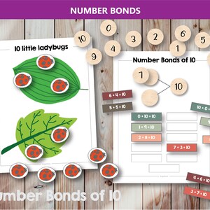 Number Bonds Learning Bundle Printables | Early Learning Math | Hands ...